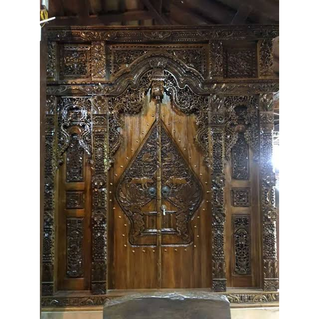 Jual pintu gebyog jawa relief wayang ramayana clasik, jepara | Shopee ...