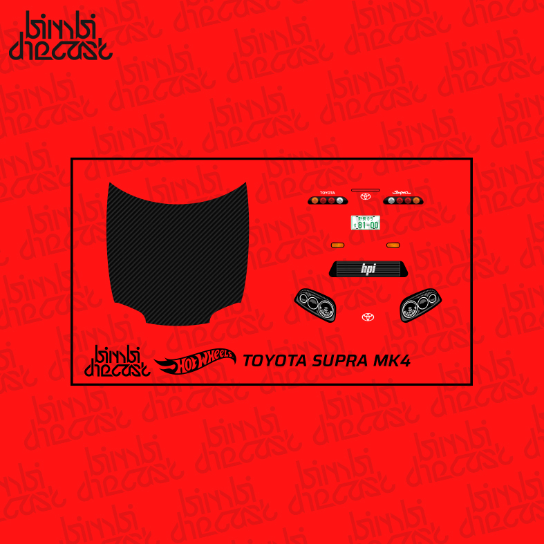 Jual Decal Hotwheels Toyota Supra MK4 Detailing White Toner | Shopee ...