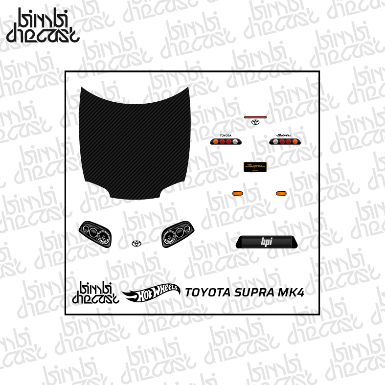 Jual Decal Hotwheels Toyota Supra MK4 Detailing Transparan | Shopee ...