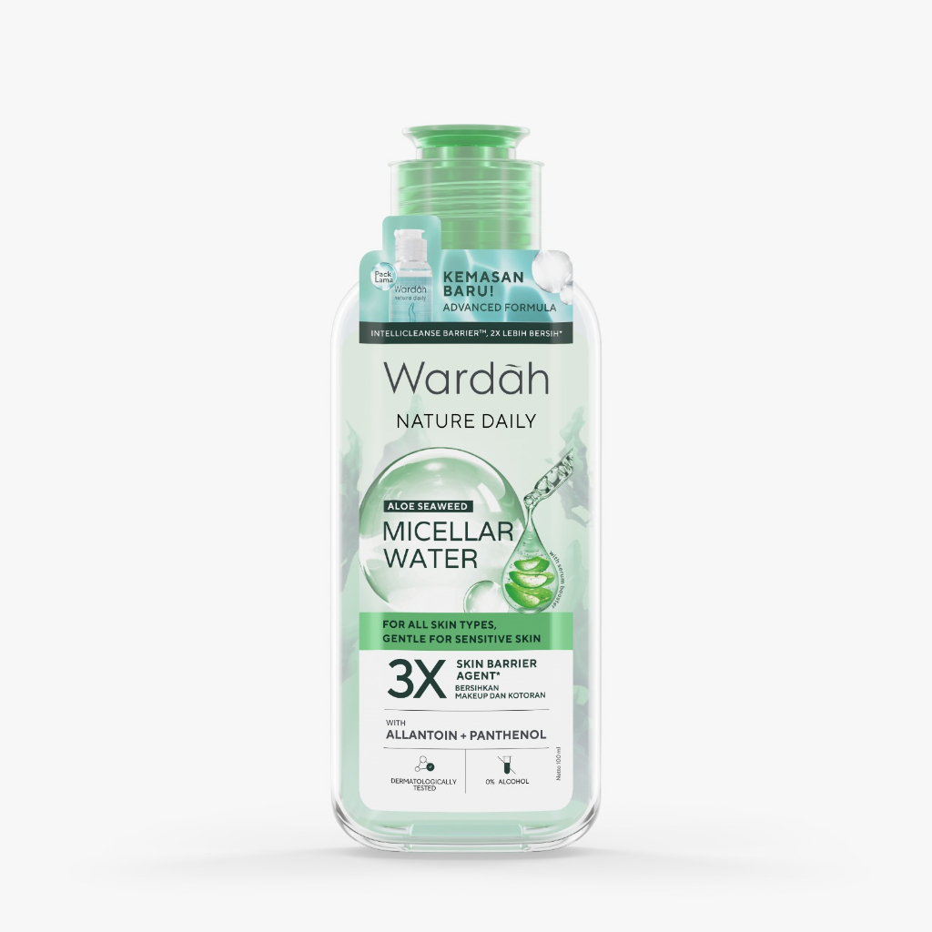 Jual Wardah Nature Daily Aloe Seaweed Cleansing Micellar Water 100ml ...