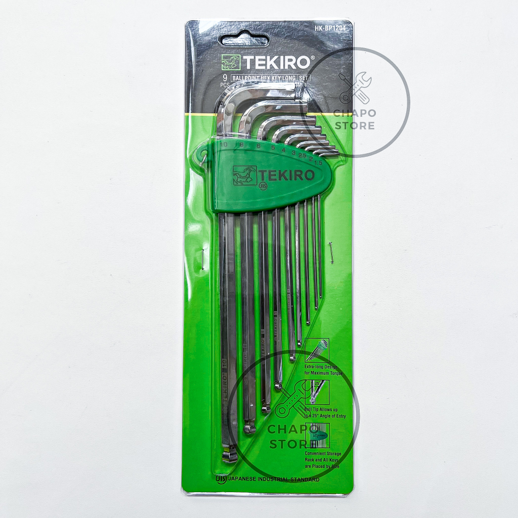 Jual Tekiro kunci l set panjang pendek 9pcs kunci l set panjang pendek hex torx ballpoint hex ...