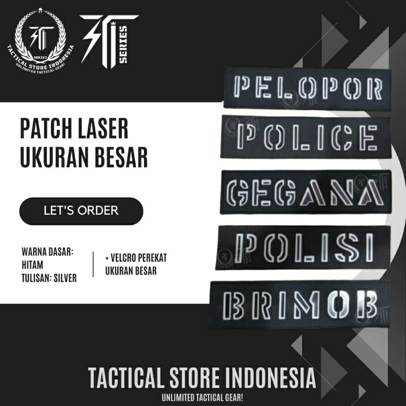 Jual Patch Laser Tactical Polisi Police Gegana Brimob Pelopor Ukuran ...
