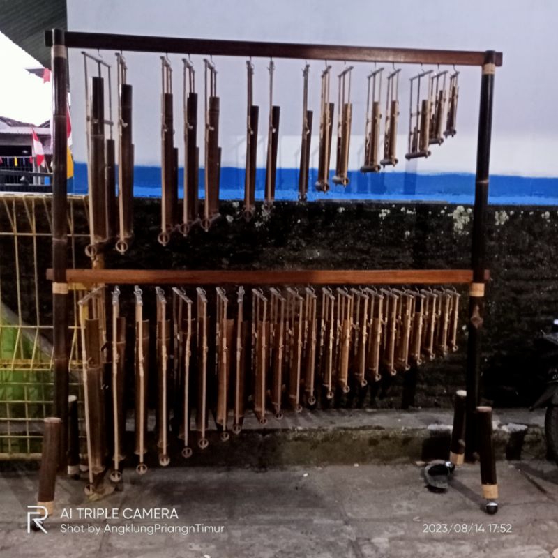 Jual Angklung 37 nada 2 tabung bambu hitam full kres ( # ) 3 oktaf nada ...