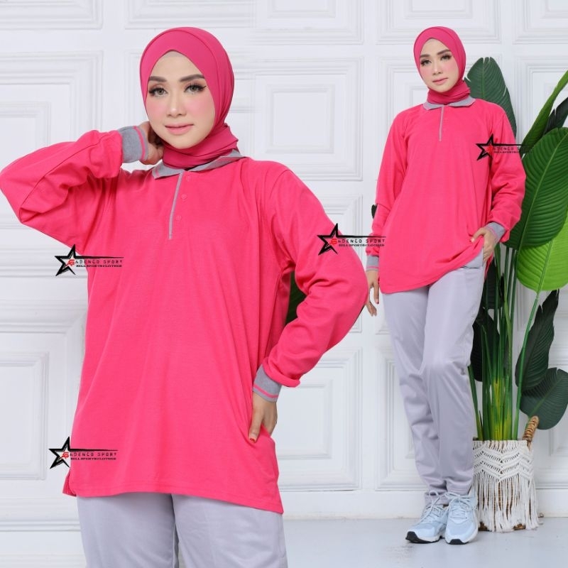 Jual Setelan Kaos Krah Lakos Training Olahraga / Seragam Setelan Baju Olahraga Pria Dan Wanita ...