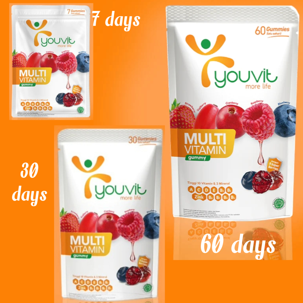 Jual Youvit Multivitamin Dewasa 7 30 60 days | Shopee Indonesia