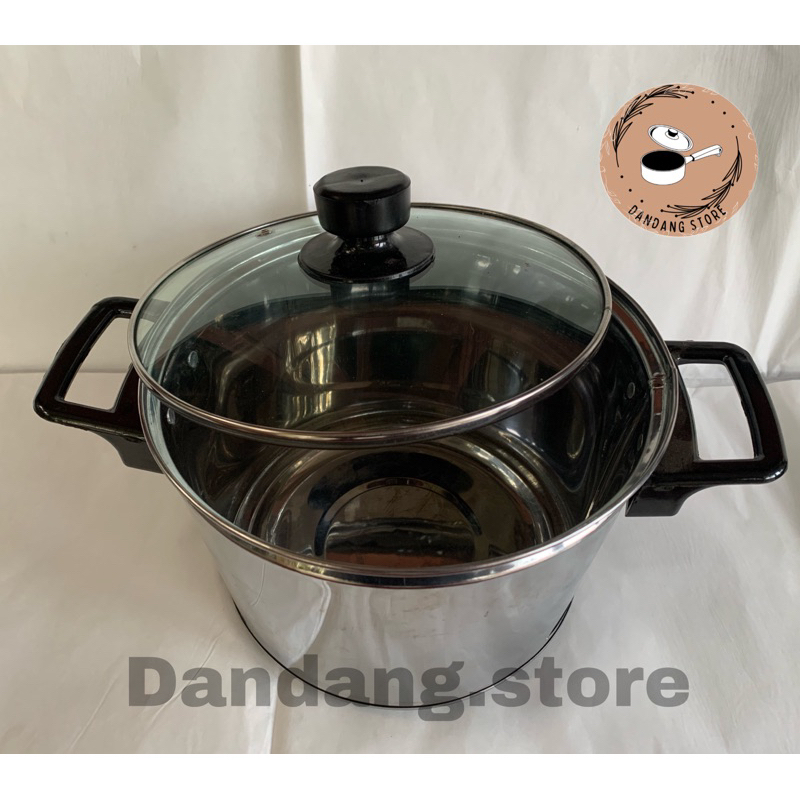 Jual Panci Sayur Stainless tutup Kaca ukuran 22Cm | Shopee Indonesia