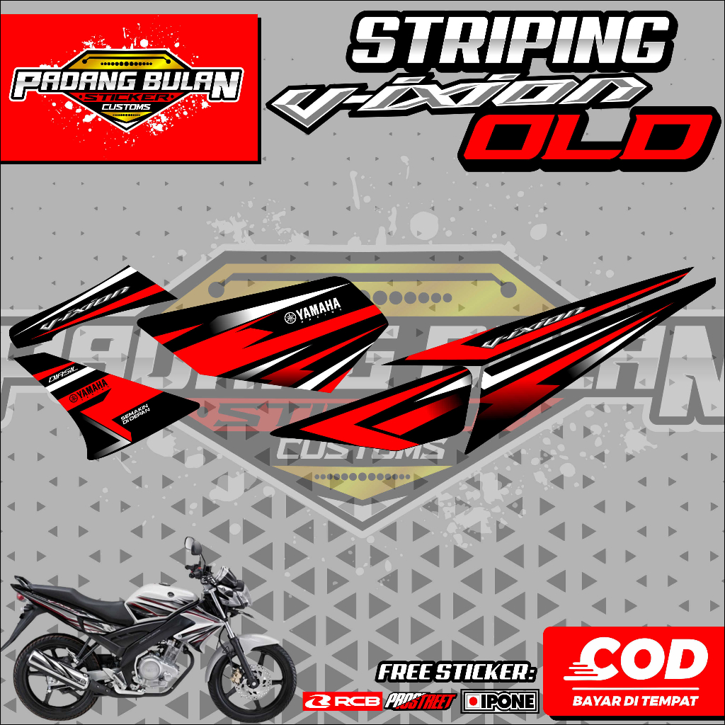 Jual STRIPING VARIASI MOTOR YAMAHA VIXION LAMA (RACING ELEGANT) / STICKER LIST VARIASI VIXION ...