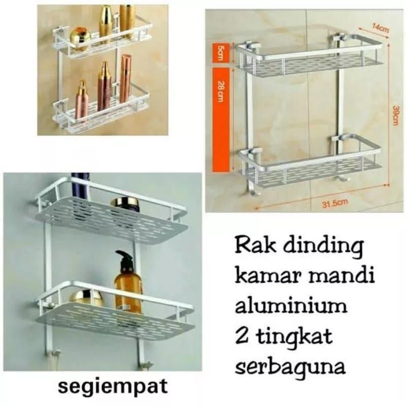 Jual Rak Toilet 2 Tingkat Alumunium | Shopee Indonesia