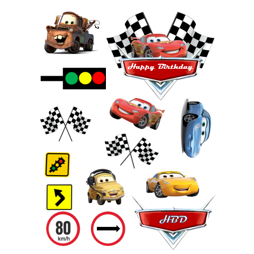 Jual Topper Cake Tema CARS Custom/Hiasan Kue ULTAH Cars | Shopee Indonesia