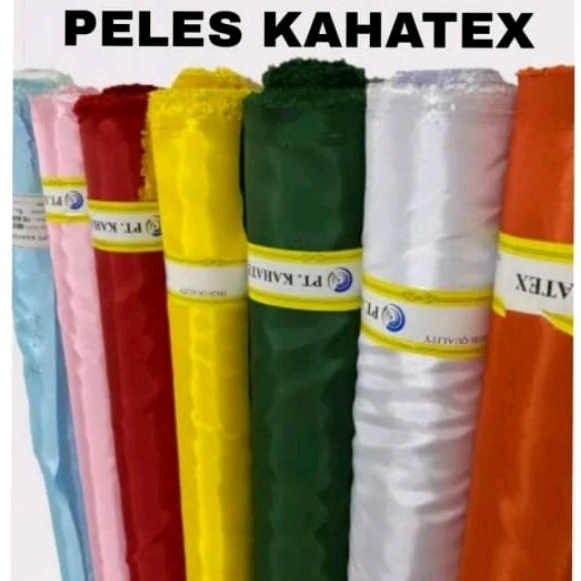Jual KAIN Peles KAHATEX per 1 mtr.Tebal mengkilap dan berkualitas baik | Shopee Indonesia