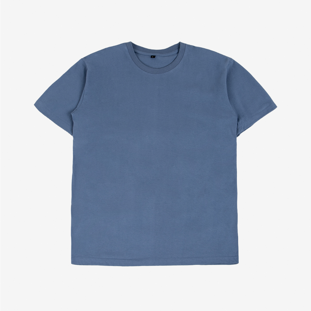 Jual RAF Attire Kaos Polos Oversize Pria Cotton 24s Steel Blue Knitto ...