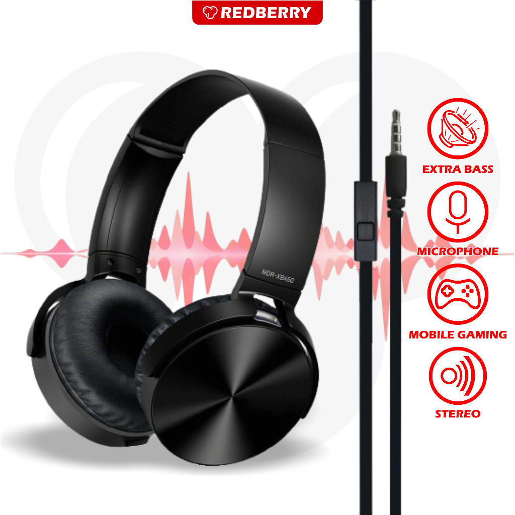 Jual Headphone PPT-450 stereo BASS music headset bando telfon gaming ...