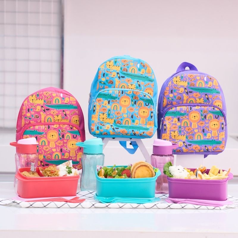 Jual Tas Ransel Backpack Lunchbox set / Kotak Makan Botol Sendok Garpu | Shopee Indonesia