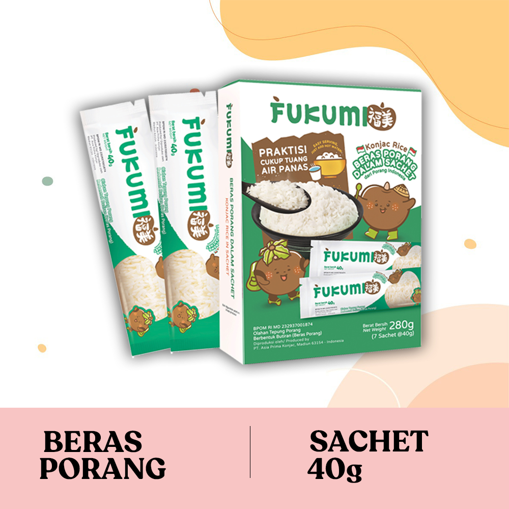 Jual BERAS PORANG FUKUMI BOX ISI 7x40G Rendah Kalori | Shopee Indonesia