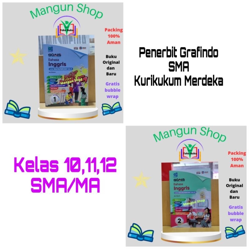 Jual Buku Goals Bahasa Inggris Kelas 10,11,12 SMA/MA Kurikulum Merdeka Grafindo | Shopee Indonesia