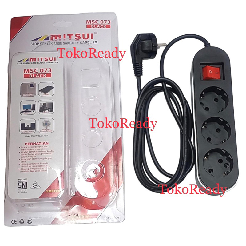 Jual Stop kontak mitsui 4 lubang 3 USB port terminal kuningan SNI | Shopee Indonesia