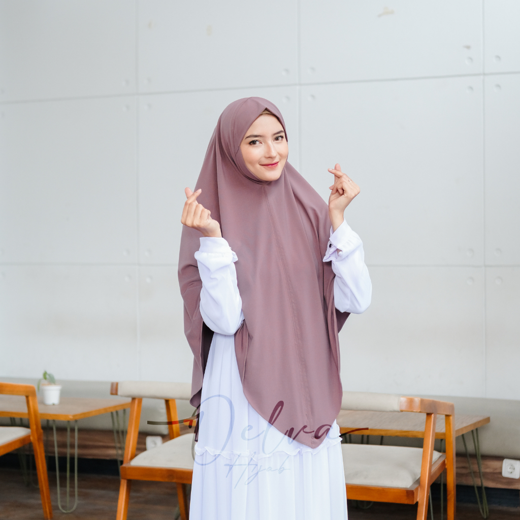 Jual Oelva Hijab - Khimar Melayu Jersey Premium - Menutup Dahi dan Dagu ...
