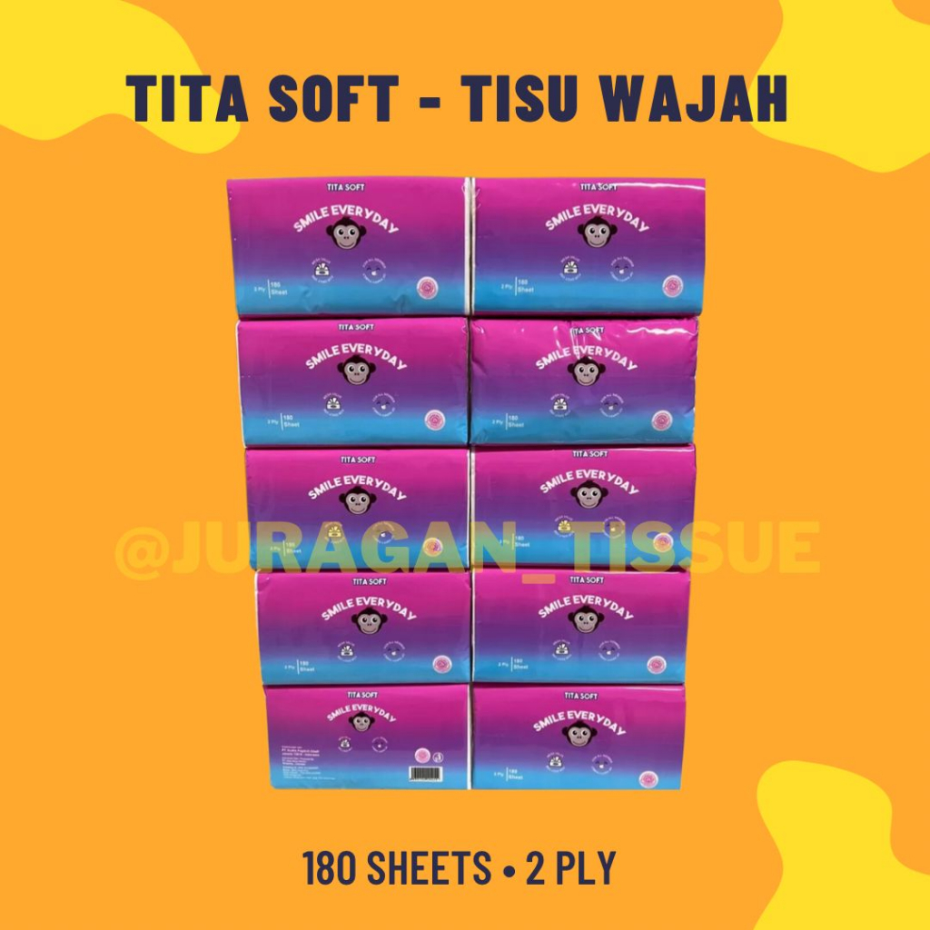 Jual TISU TITA SOFT 180 SHEET 2PLY PAKET 10 PCS TERMURAH / TITASOFT 180 ...
