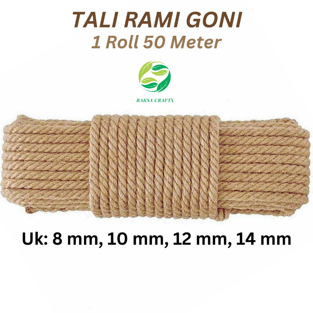 Jual TALI GONI/ TALI RAMI 50 METERAN (1 roll) 8mm, 10mm, 12mm, 14mm ...