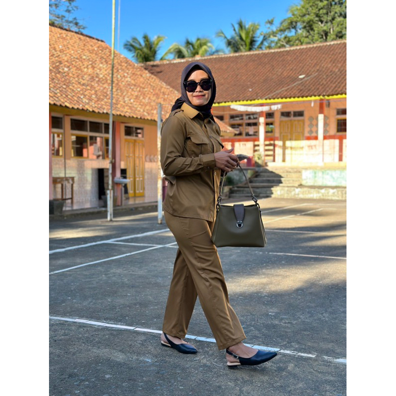 Jual Seragam khaki pns Wanita Baju Dinas pemda wanita | Shopee Indonesia