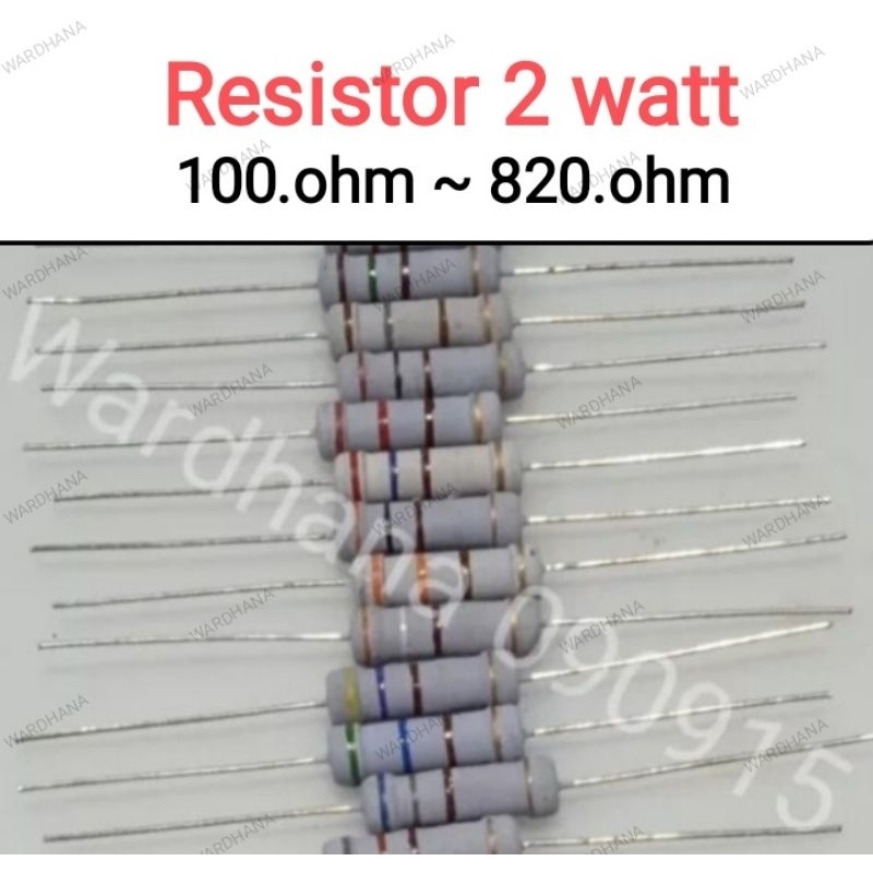 Jual Resistor 100 ohm ~ 820 ohm 2 watt Resistor 2 watt | Shopee Indonesia