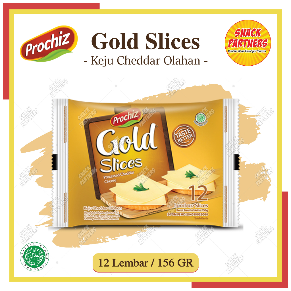 Jual PROCHIZ SLICES 5 / 10 / 12 Lembar - Original Gold - Keju Cheddar ...