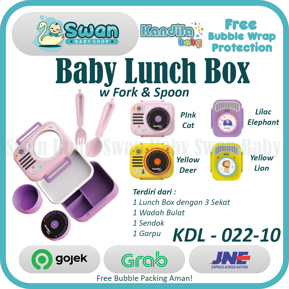 Jual Kandila Baby Lunch Box With Fork & Spoon 680ml KDL 022-10 / Kotak ...