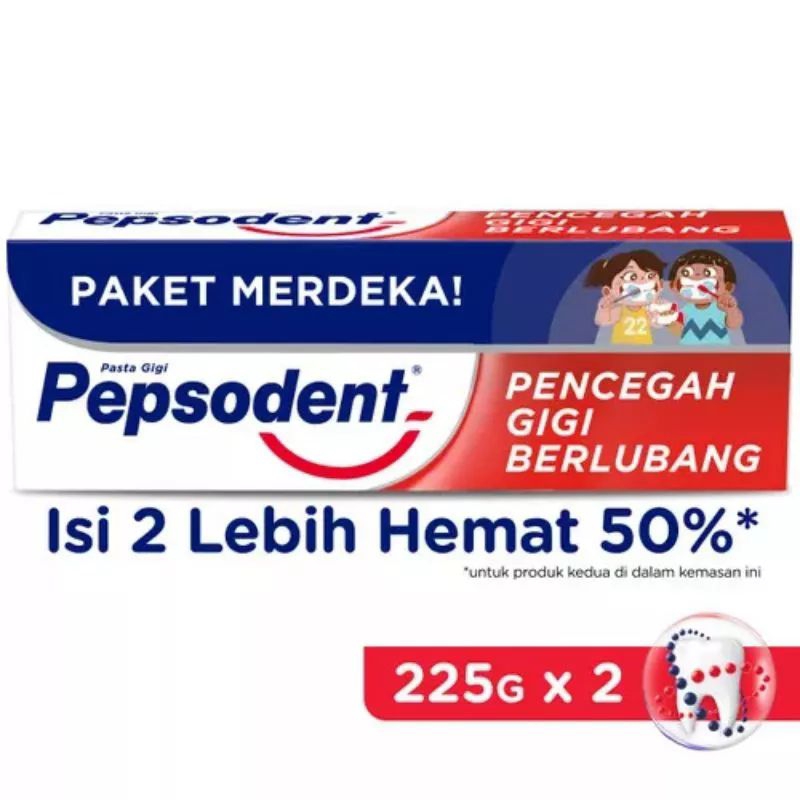 Jual Pepsodent Merah Putih 225 g × 2 pcs | Shopee Indonesia