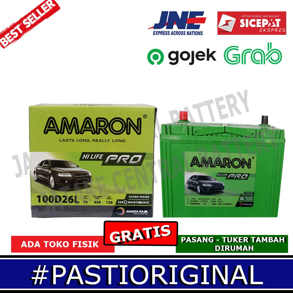Jual Aki Kering 100D26L 80D26L Amaron Hi-life PRO Mobil Toyota Alphard Innova diesel Vellfire ...