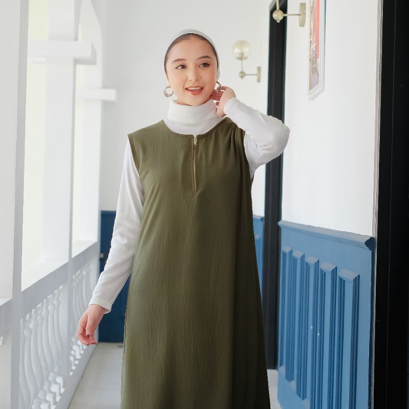 Jual Inner Gamis Tanpa Lengan Polos Crinkle Crinkel Kringkel Qamara ...
