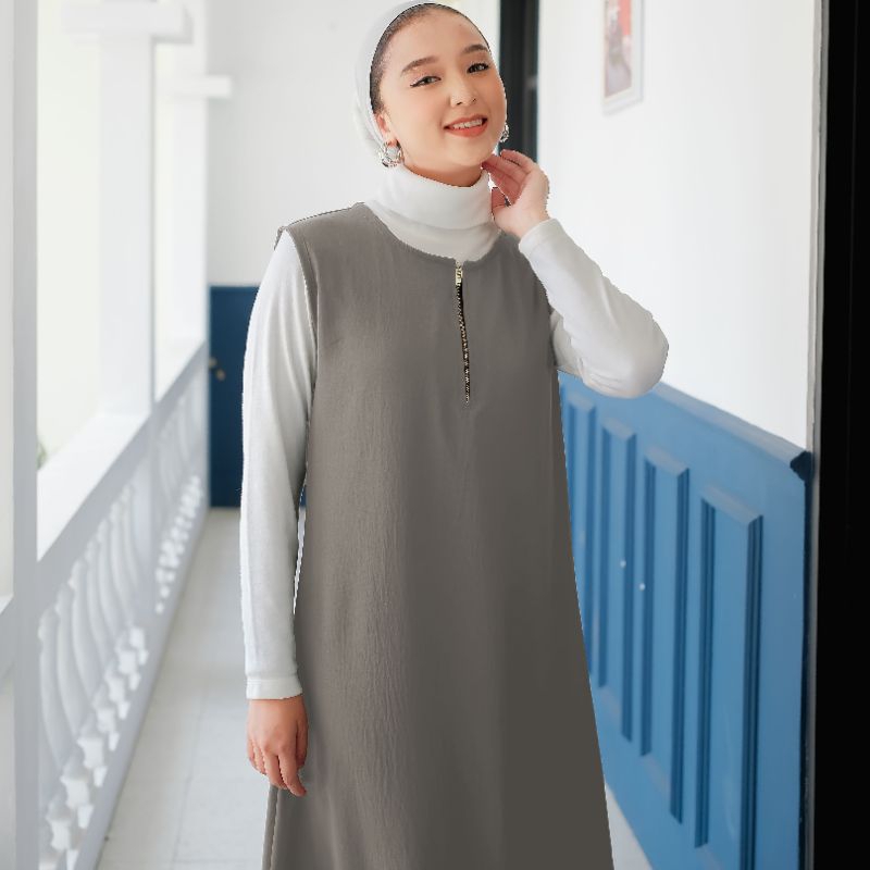 Jual Inner Gamis Tanpa Lengan Polos Crinkle Crinkel Kringkel Qamara ...
