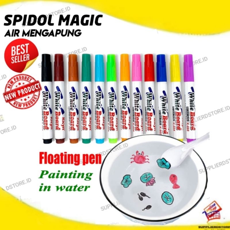 Jual Spidol Warna Magic Air Mengapung/ Spidol Papan Tulis / Spidol ...