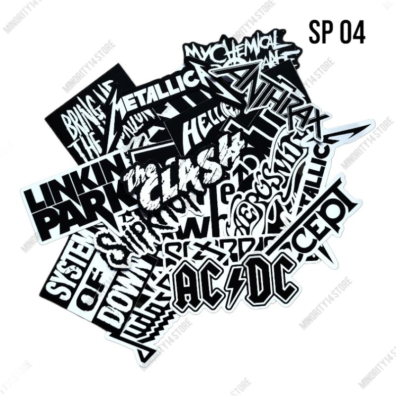 Jual Stiker Pack Stiker Brand Stiker Band Musik Punk Rock Metal ...