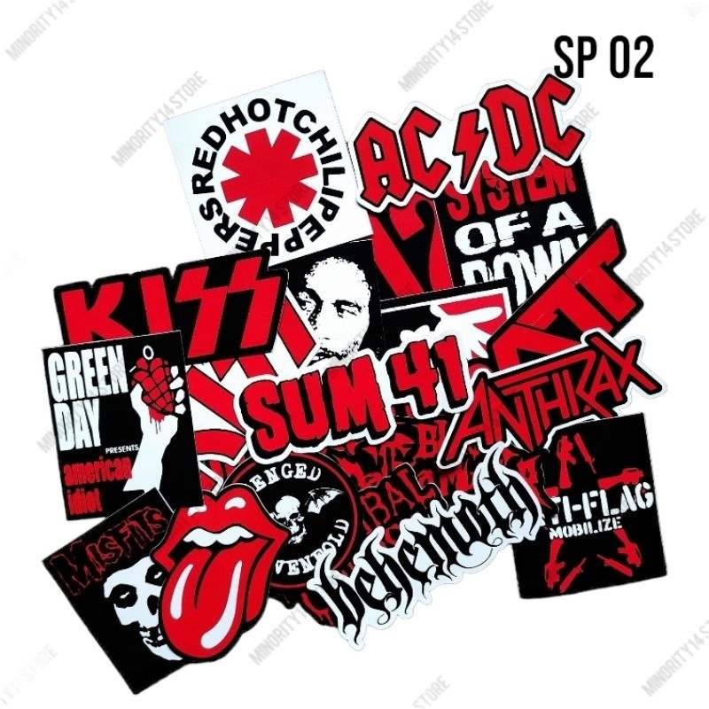 Jual Stiker Pack Stiker Brand Stiker Band Musik Punk Rock Metal ...