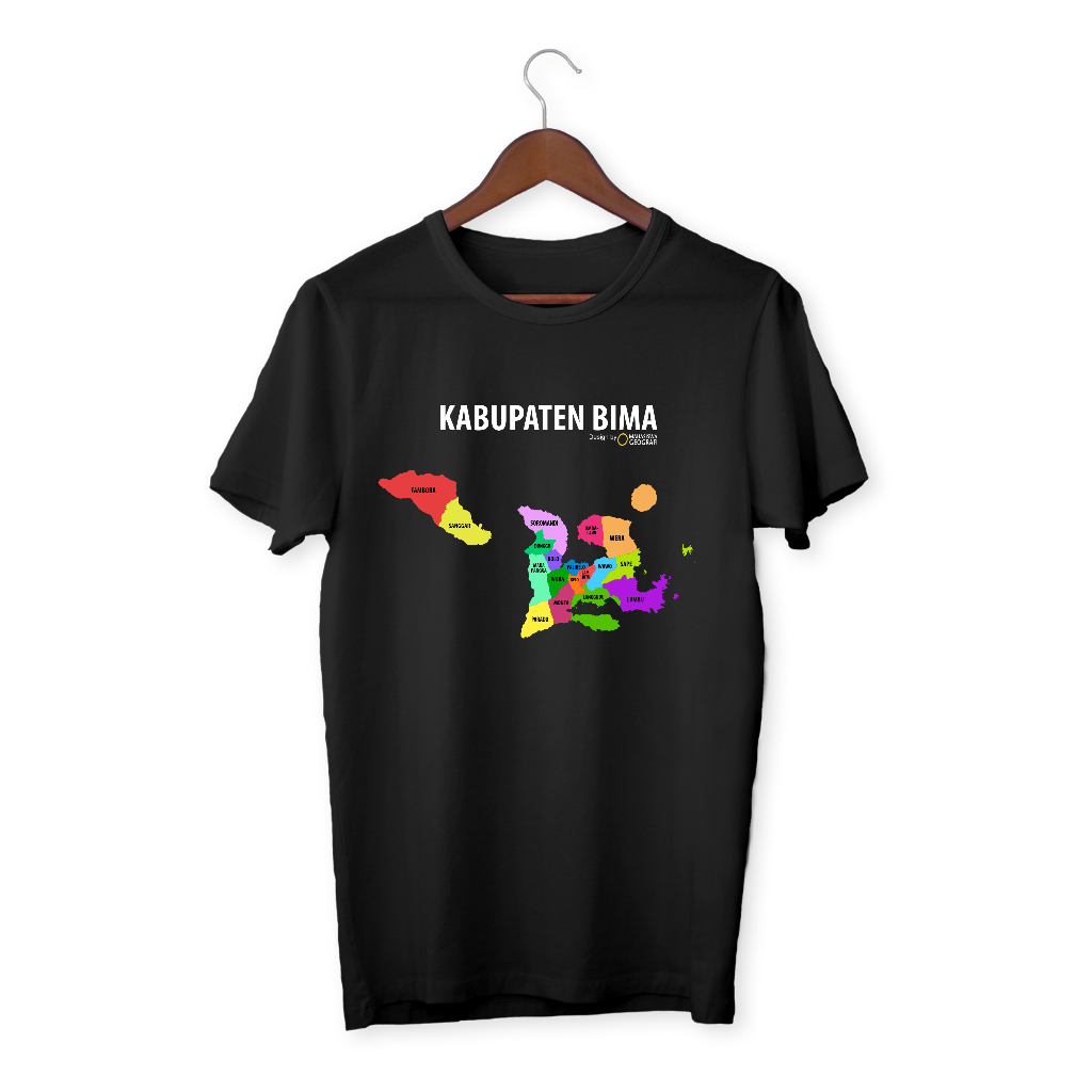 Jual Kaos Peta Kabupaten Bima, NTB - Tshirt Map by Mahasiswa Geografi ...