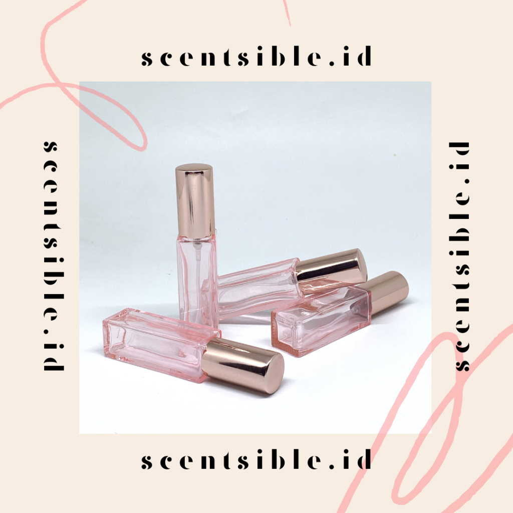 Jual BOTOL PARFUM KACA SPRAY GLASS PINK BOTTLE 10 ML DECANT SCENTSIBLE ...