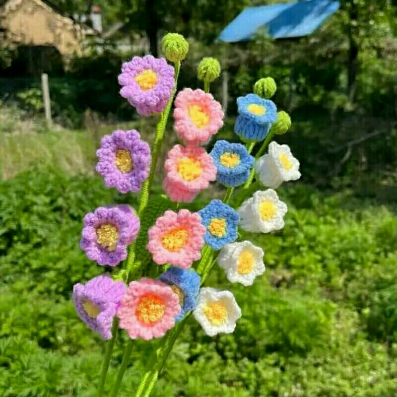 Jual Bunga Rajut Lily Of valley / crohet flower (pertangkai) | Shopee ...