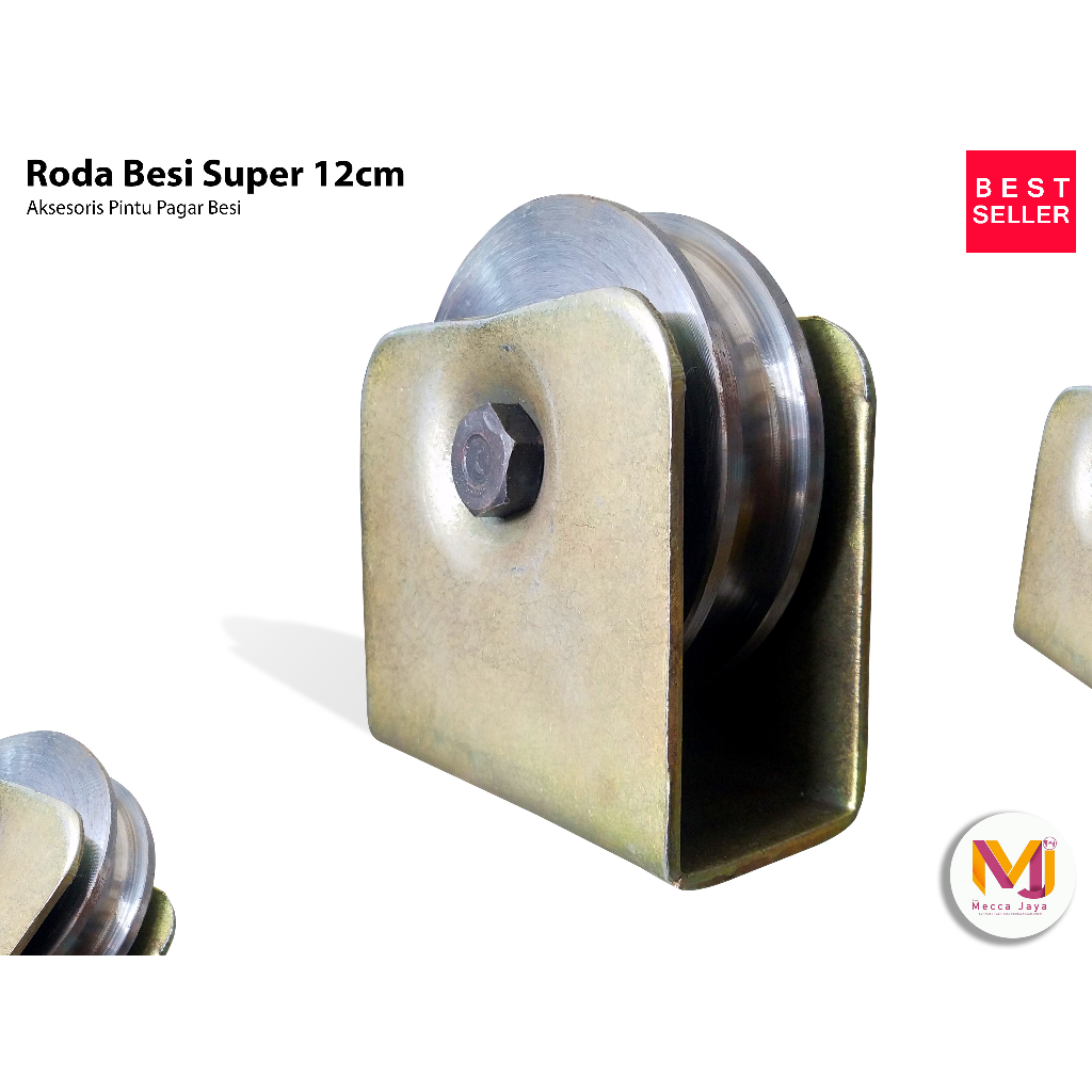 Jual Roda Besi Super Jumbo 12cm | Aksesoris Pintu Pagar Besi,Rolling ...