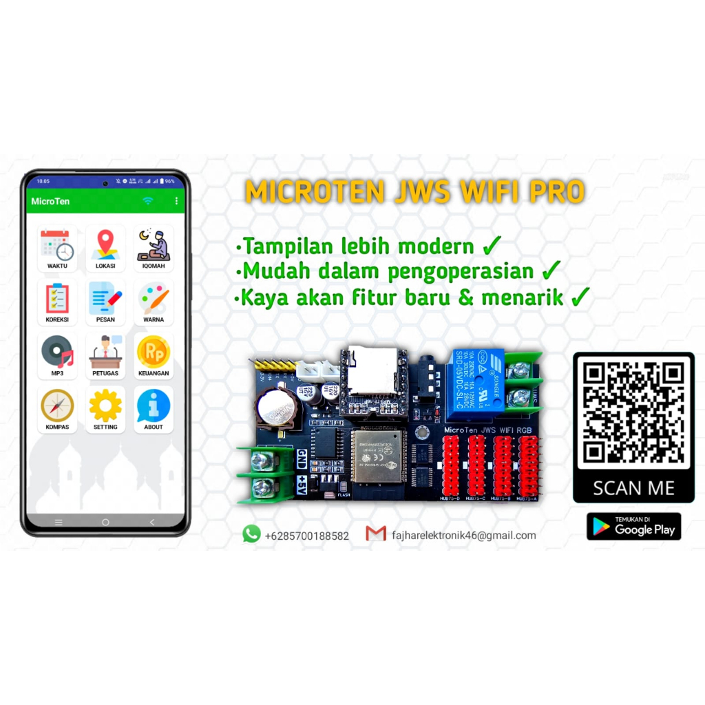 Jual Controller jam sholat JWS P10 RGB | Shopee Indonesia