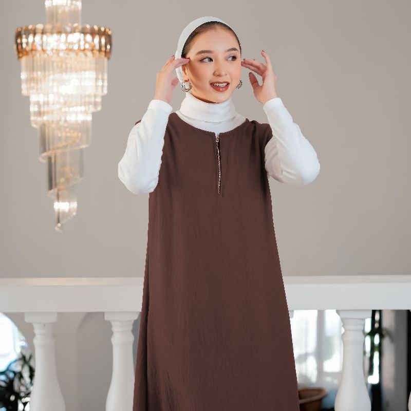 Jual Inner Gamis Tanpa Lengan Polos Crinkle Crinkel Kringkel Qamara ...