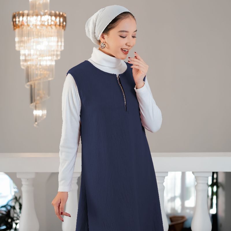Jual Inner Gamis Tanpa Lengan Polos Crinkle Crinkel Kringkel Qamara ...