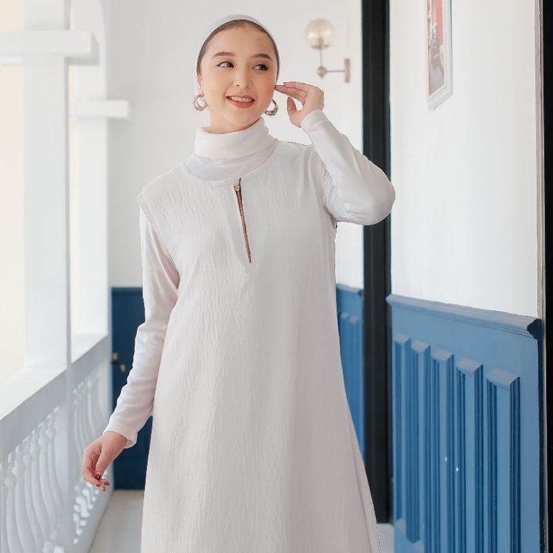 Jual Inner Gamis Tanpa Lengan Polos Crinkle Crinkel Kringkel Qamara ...