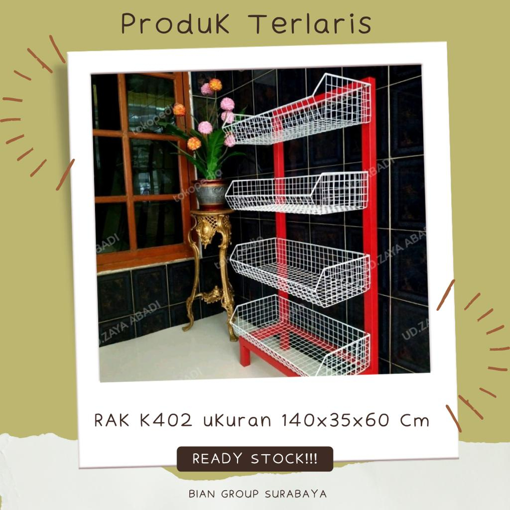 Jual RAK CEKER BESI MERAH/RAK MINIMARKET/RAK BESI TEBAL/RAK INDOMARET ...