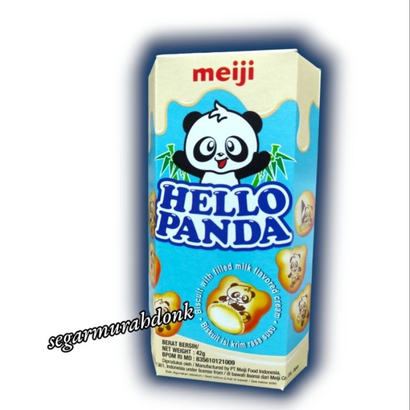 Jual Meiji Hello Panda 42 gr milk flavored | biskuit isi krim susu ...