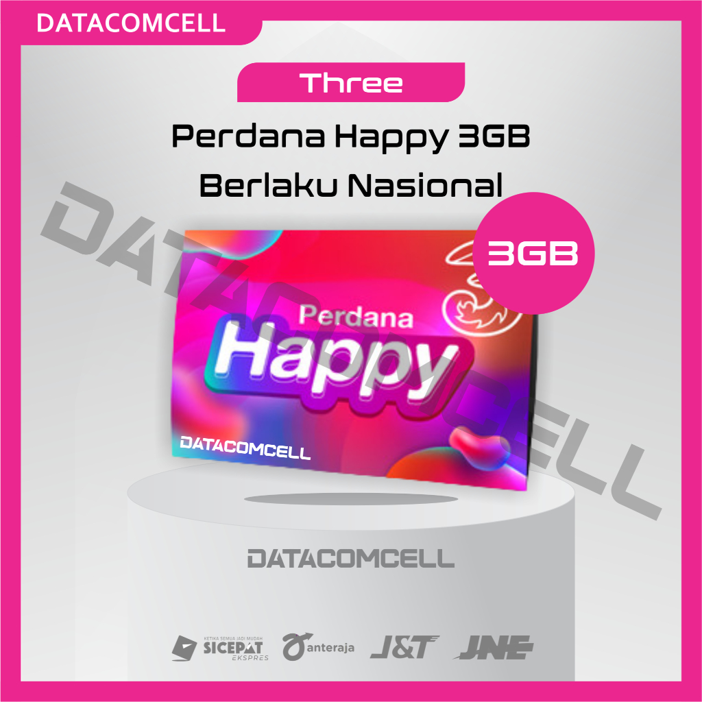 Jual KARTU PERDANA TRI THREE - HAPPY 3GB NASIONAL | Shopee Indonesia