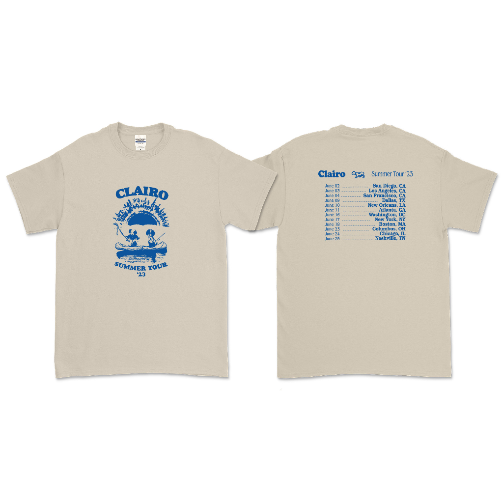 Jual CLAIRO - SUMMER TOUR 2023 T-SHIRT (DEPAN BELAKANG) | Shopee Indonesia