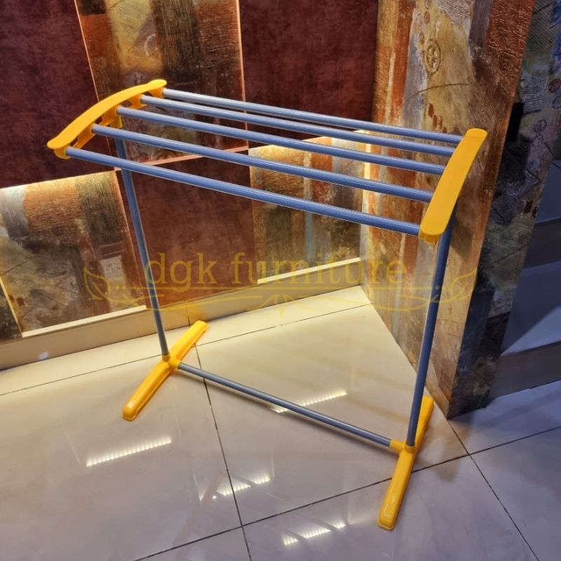 Jual Rak Gantungan Jemuran Handuk Baju Pakaian Berdiri Aluminium ...