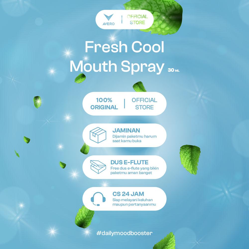 Jual AVERO Fresh Cool Mouth Spray - BPOM Parfum Mulut, Pengharum Mulut ...