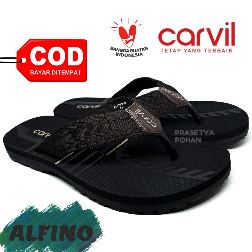 Jual Sandal Pria Carvil Original Anti Air - Sendal Carvil Polo Grey ...