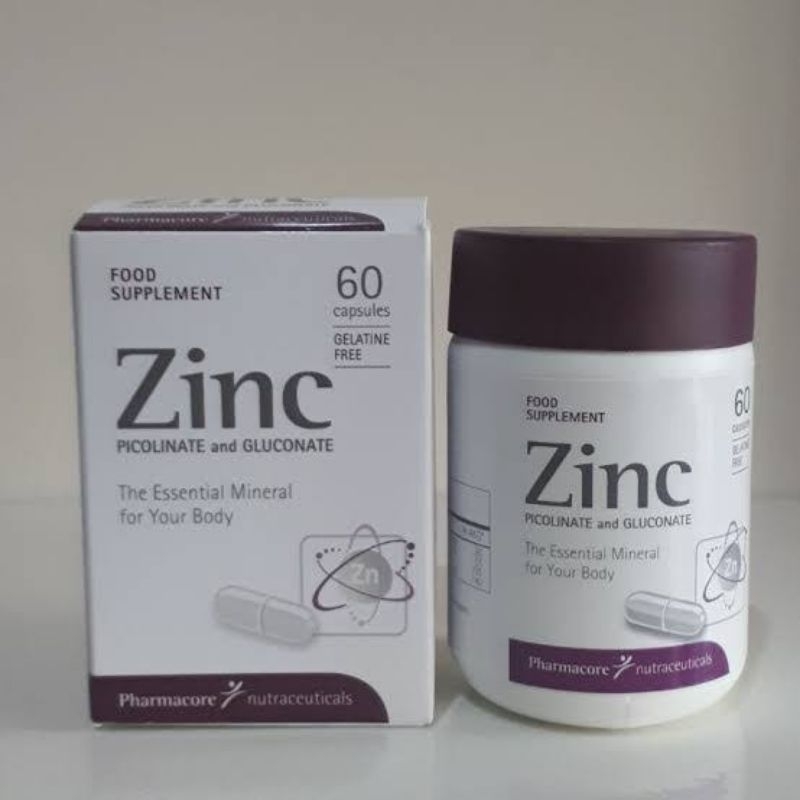 Jual ZINC / ZINC PLUS picolinate PHARMACORE botol isi 60 kapsul ...
